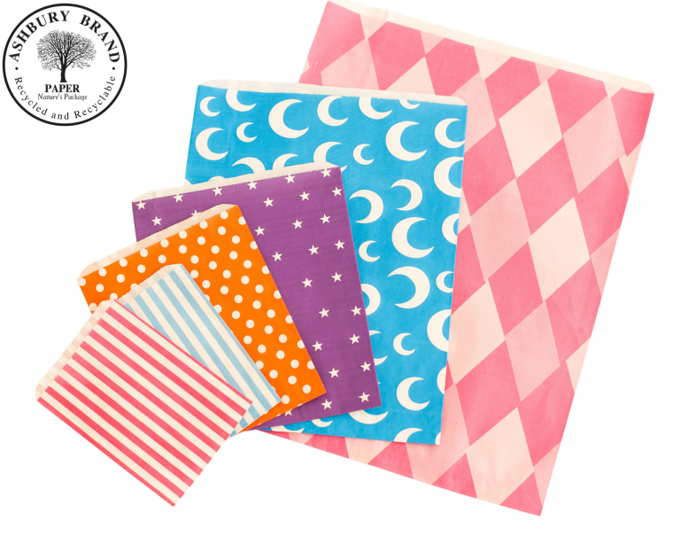 Colourful Flat Counter Bags – Paper Bags Ireland