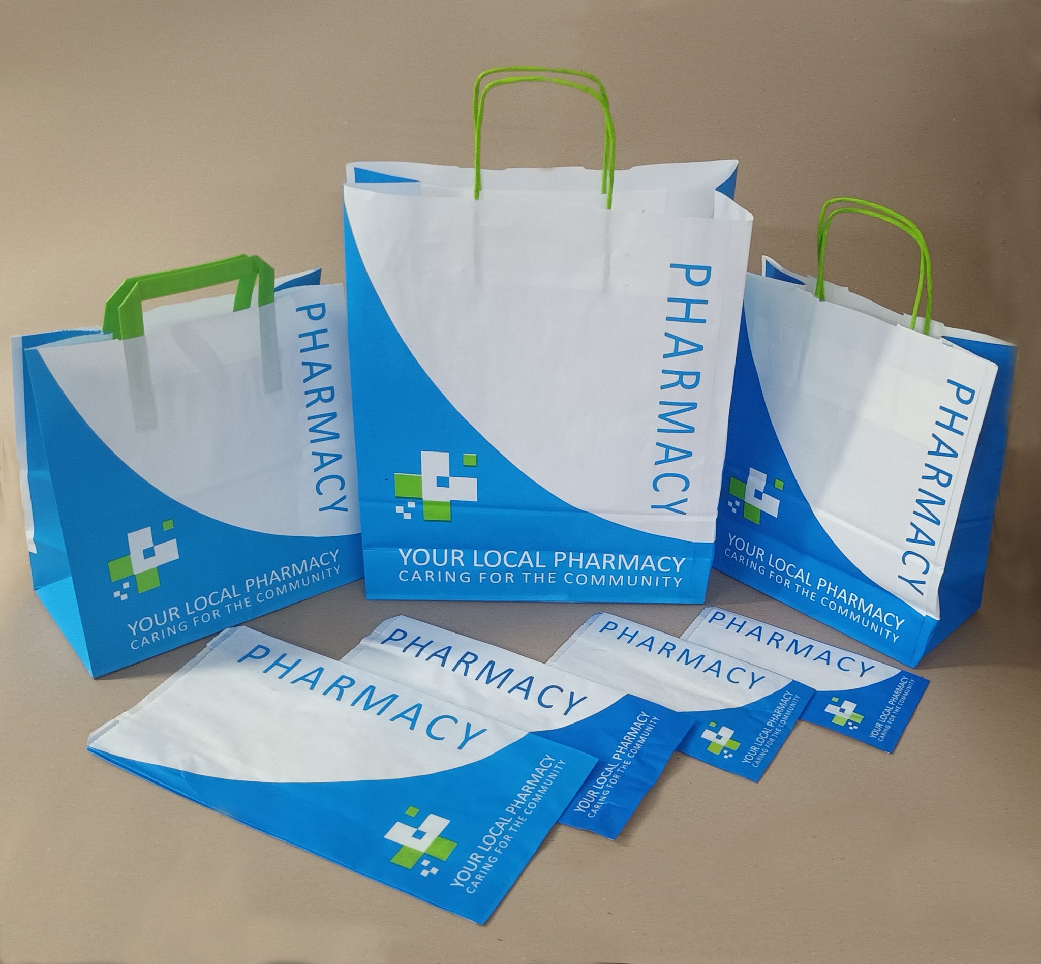 Pharmacy Bags – Wholesale | For Prescriptions | Blue & White Design ...